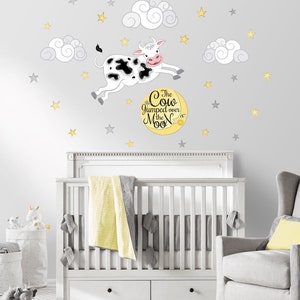 The Cow Jumped Over the Moon Classic Nursery Rhyme Repositionable ...