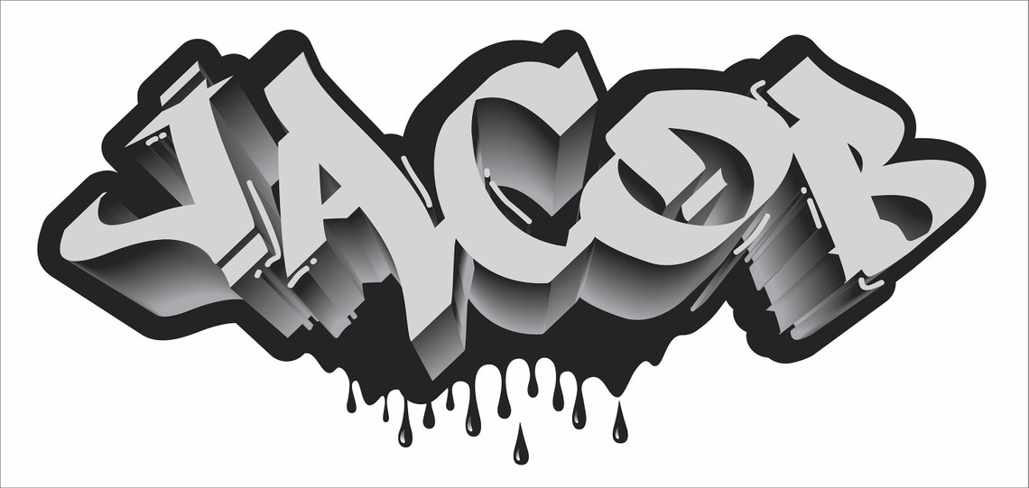 Original Digital Graffiti Art Personalized Name Repositionable - Etsy
