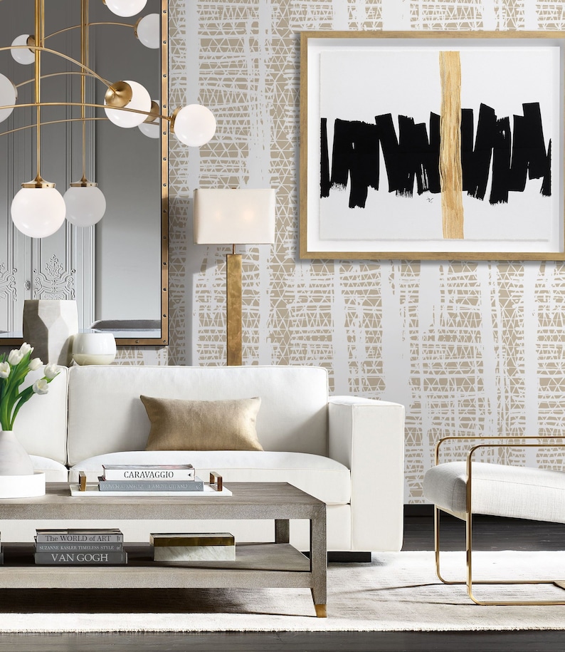 Abstract Repositionable Wallpaper Peel & Stick Wallpaper - Etsy