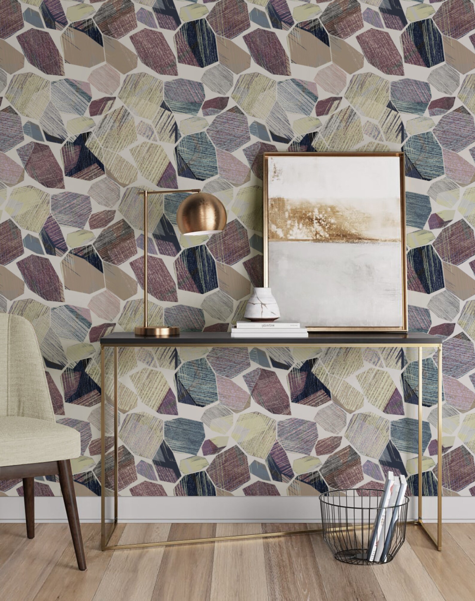 Abstract Repositionable Wallpaper Peel & Stick Wallpaper - Etsy