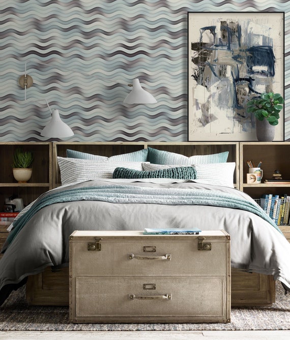 Abstract Repositionable Wallpaper Peel & Stick Wallpaper - Etsy