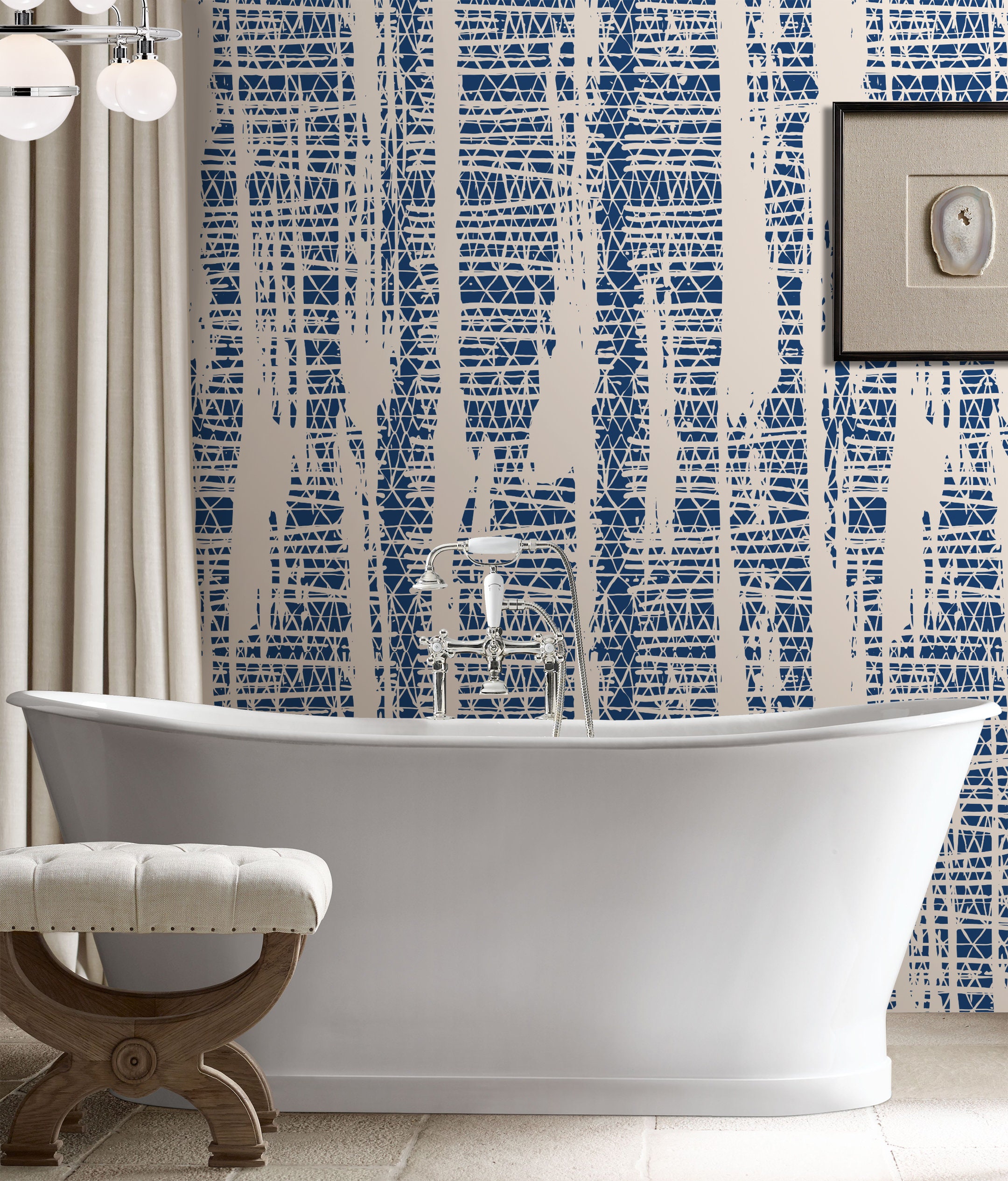 Abstract Repositionable Wallpaper, Peel & Stick Wallpaper, Contemporary ...