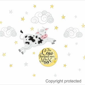 The Cow Jumped Over the Moon Classic Nursery Rhyme Repositionable ...