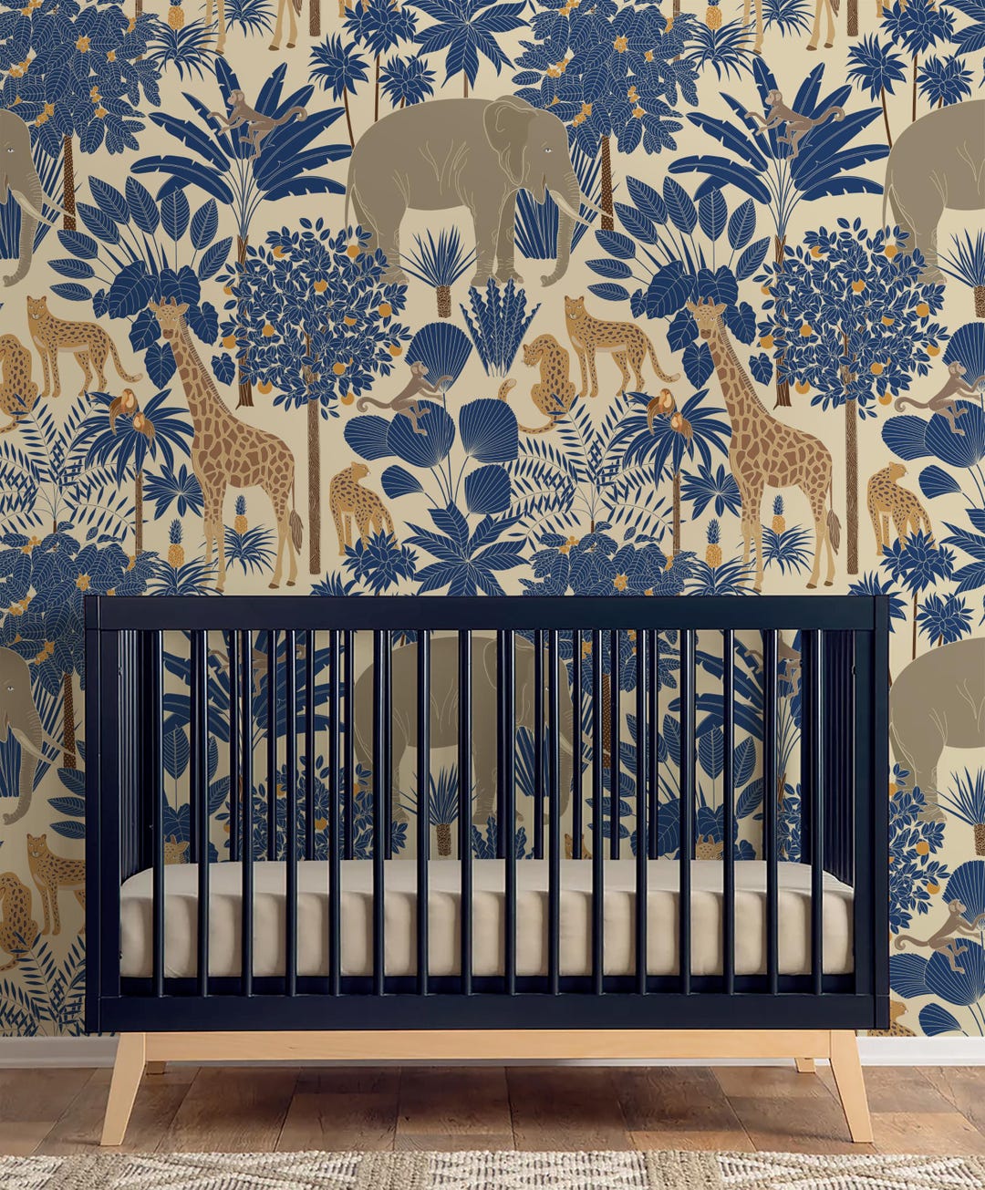 Vintage Safari Animals Self-adhesive Removable Wallpaper, Peel & Stick ...