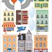 City Repositionable Wall Decal, Kids Room Mural, Town Reusable Wall ...