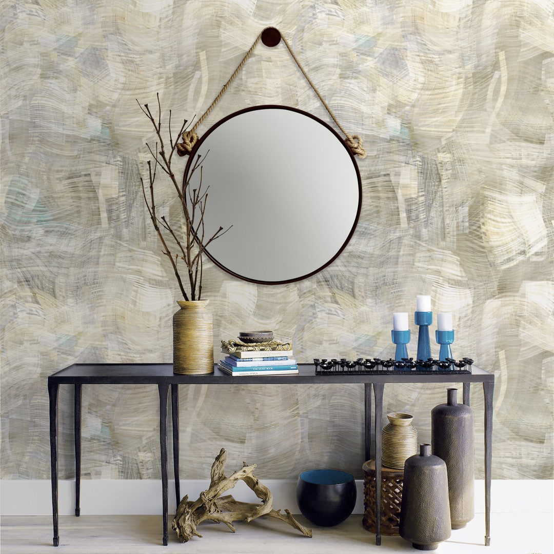 Abstract Repositionable Wallpaper, Peel and Stick Wallpaper, Abstract ...