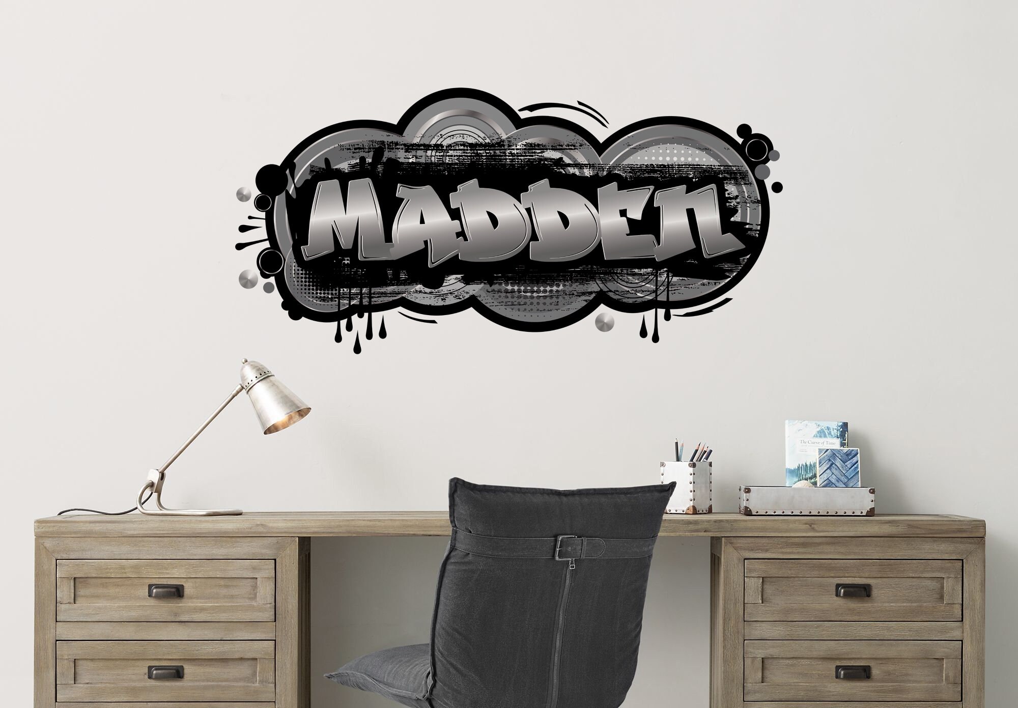 Original Digital Graffiti Art Personalized Name Fabric Wall - Etsy
