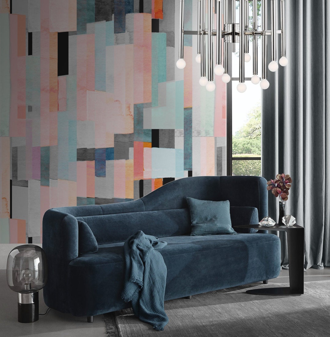 Watercolor Abstract Repositionable Wallpaper, Peel & Stick Wallpaper ...