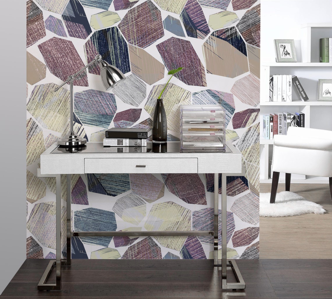 Abstract Repositionable Wallpaper Peel & Stick Wallpaper - Etsy