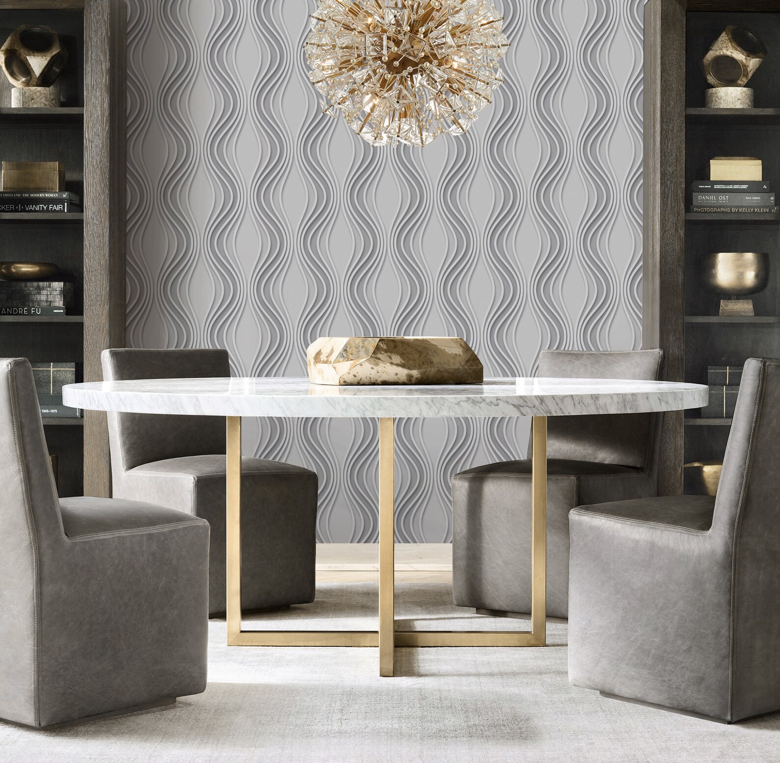 Repositionable Wallpaper, Peel & Stick Wallpaper, Contemporary Design ...