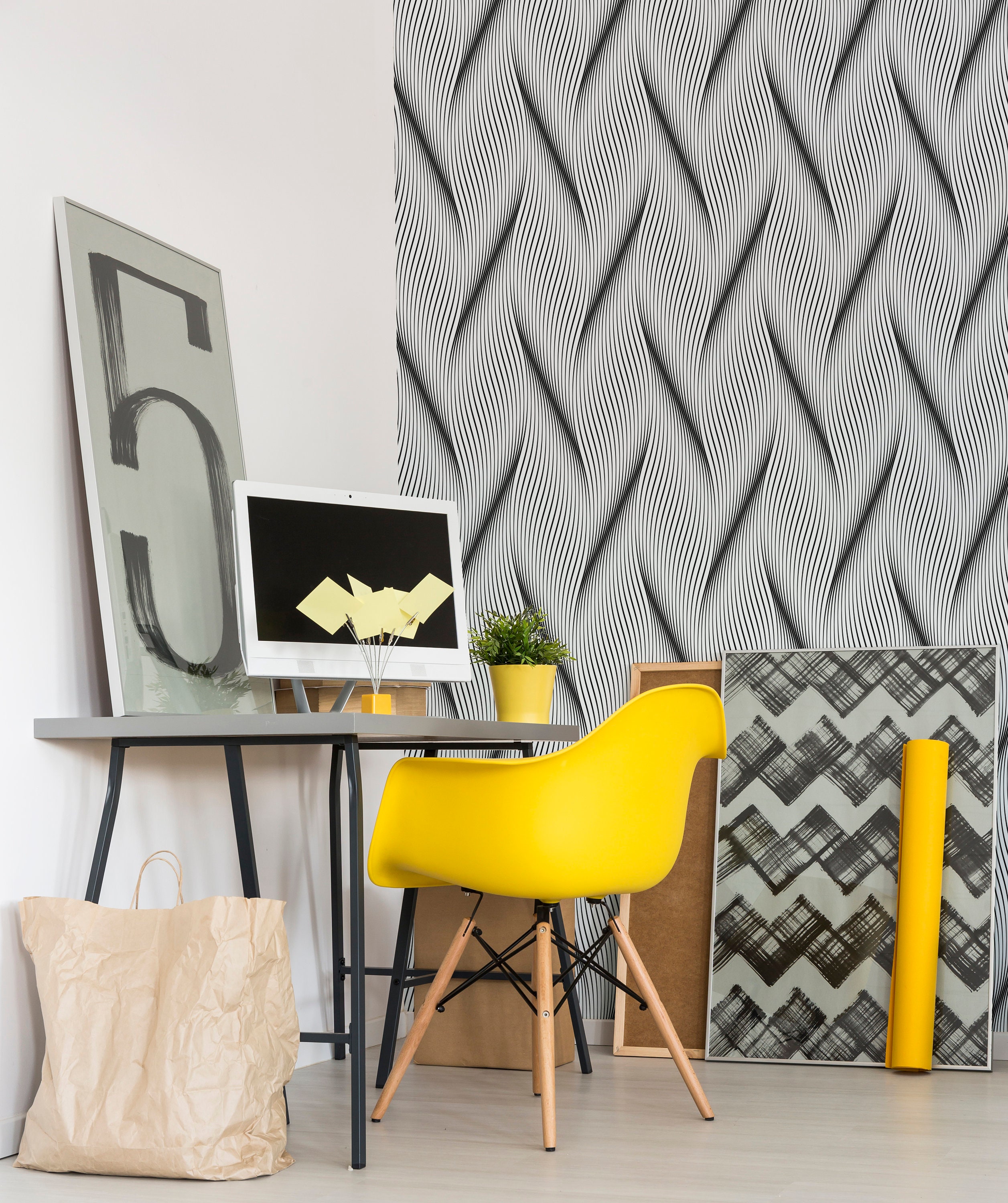 Geometric Pattern Peel & Stick Wallpaper Repositionable | Etsy