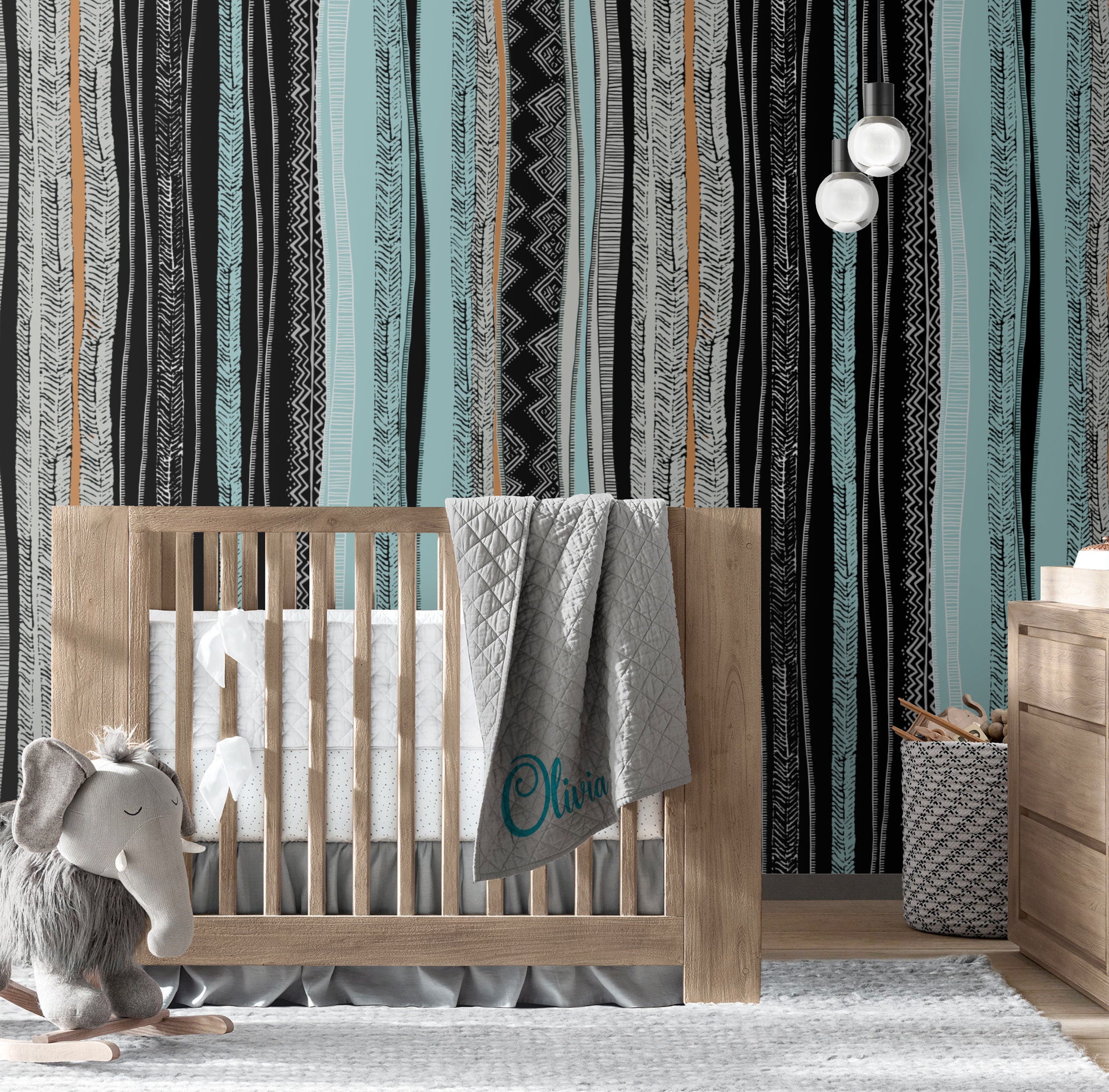 Hand Drawn Ethnic Pattern Repositionable Removable Wallpaper - Etsy