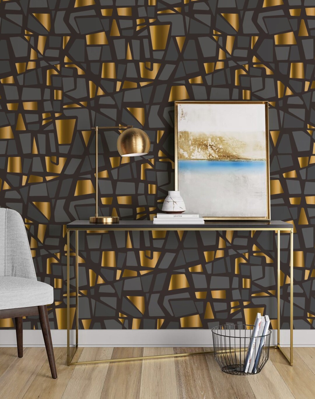 Repositionable Removable Wallpaper, Peel & Stick Wallpaper, Modern ...