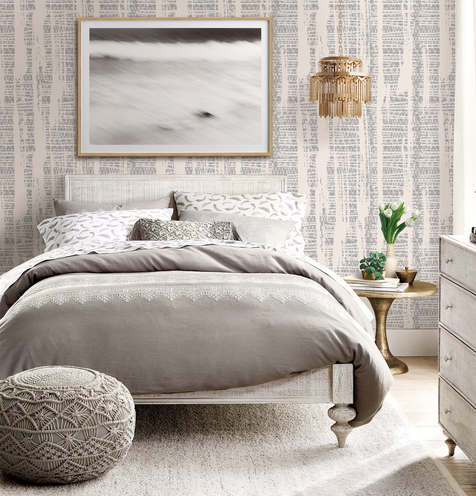 Abstract Repositionable Wallpaper, Peel & Stick Wallpaper, Contemporary ...