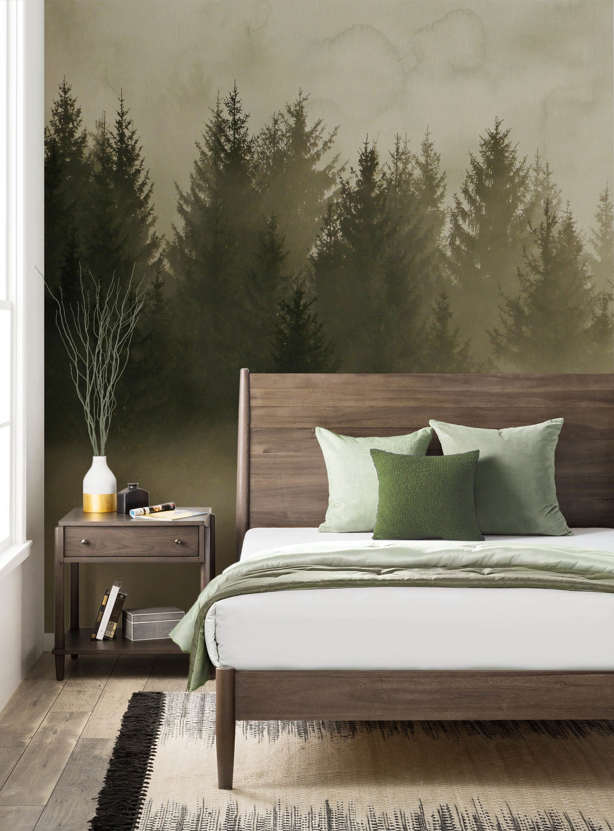 Landscape Mural Repositionable Wallpaper Self Adhesive Peel | Etsy