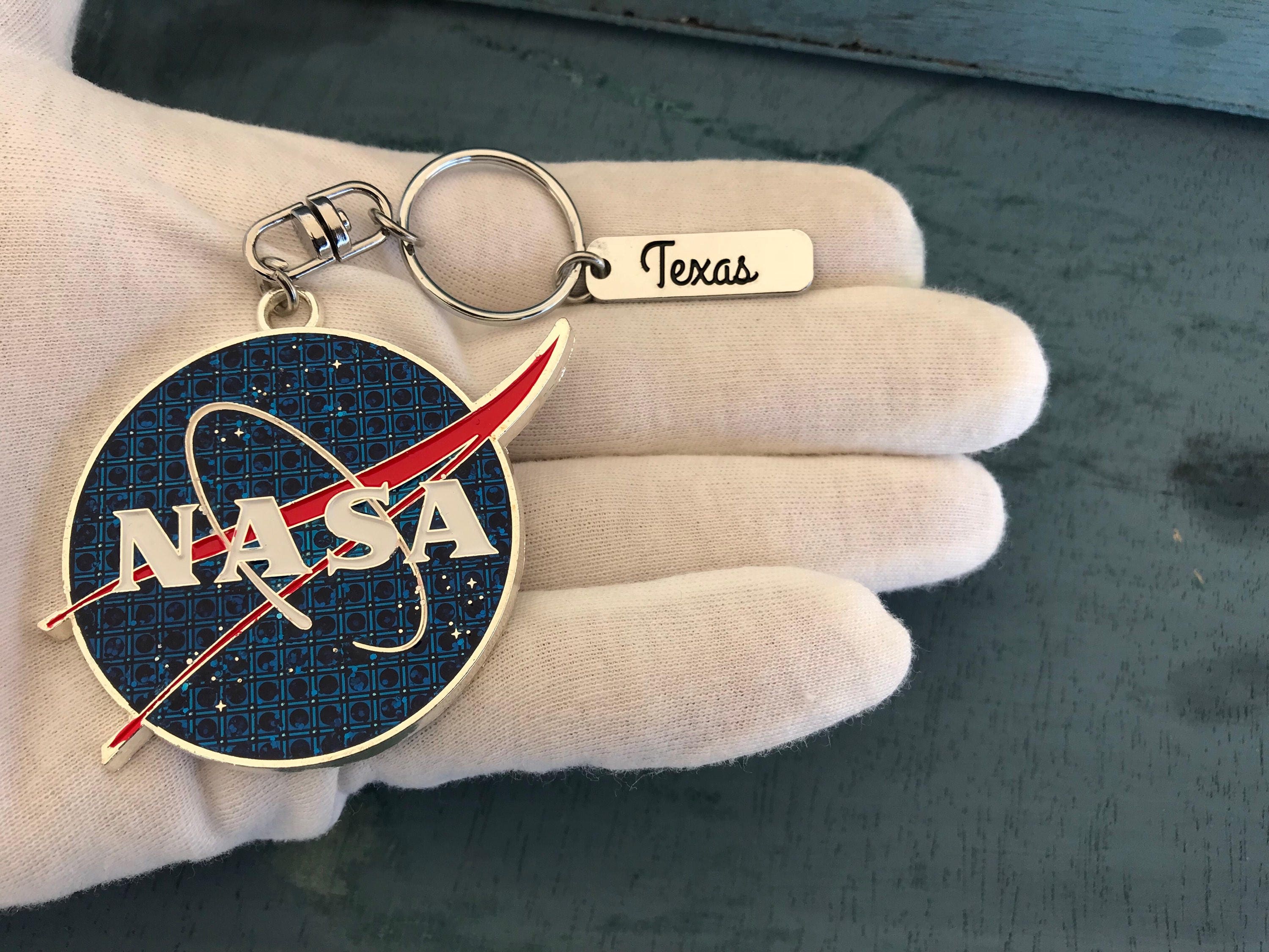 TEXAS NASA Shiny Keychain 43g from Johnson Space Center | Etsy