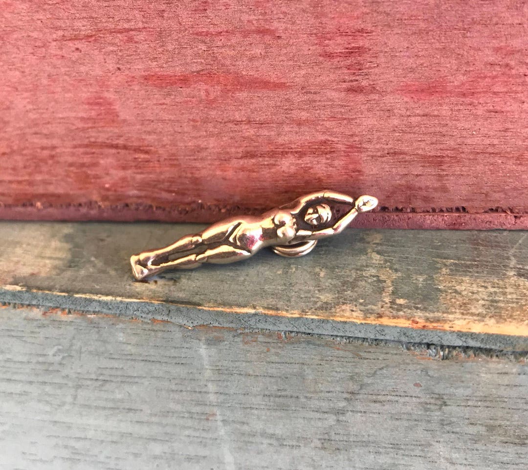 Sterling Silver Swimmer Swimming Woman Pendant Charm - Etsy