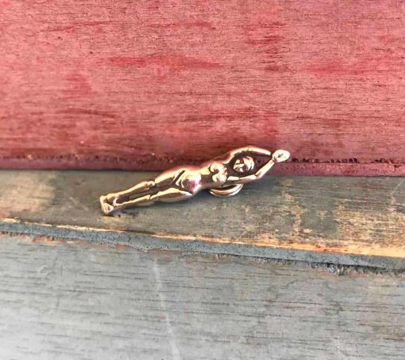Sterling Silver Swimmer Swimming Woman Pendant Charm - Etsy