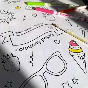 Printable Summer Holidays Colouring Pages | Activity Sheet | Instant ...