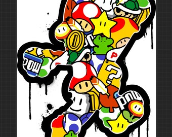 Super Mario Pop Art - Etsy UK