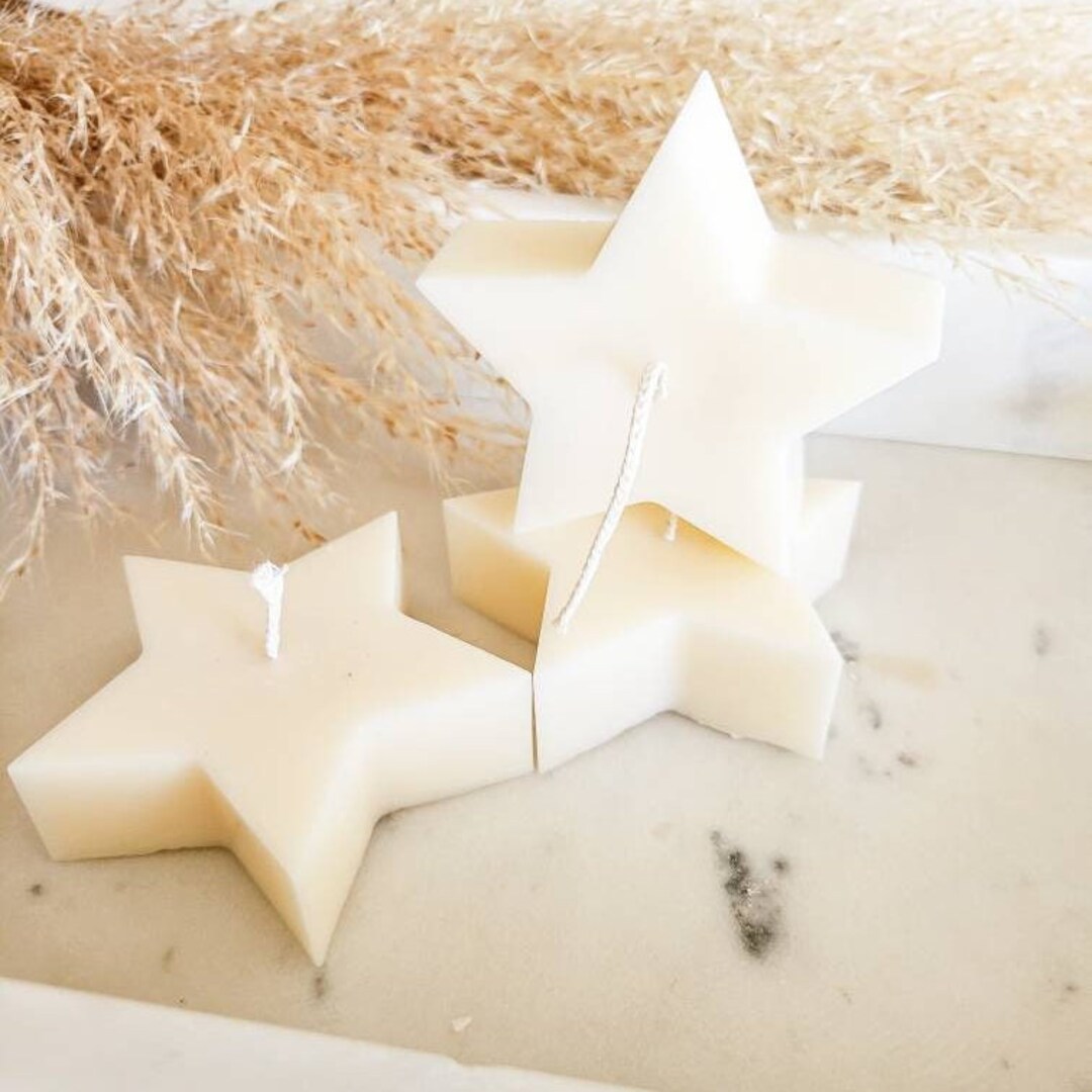 Starlite...shaped Soy Wax Star Candle Sculptural Decorative Aesthetic ...