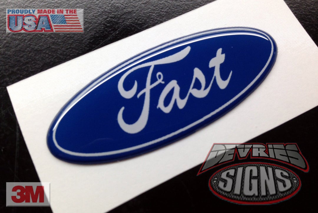 GEL COATED Ford FAST Emblem Overlays (domed) - Etsy