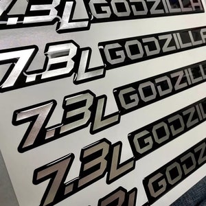 Set of 3gel-coated 7.3L GODZILLA Badge Ford Super Duty Tremor F250 ...