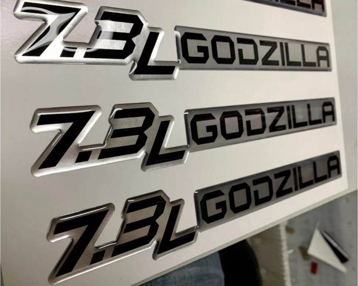 Set of 3gel-coated 7.3L GODZILLA Badge Ford Super Duty - Etsy