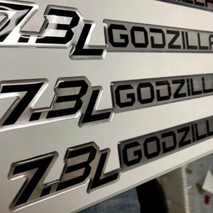 Set of 3gel-coated 7.3L GODZILLA Badge Ford Super Duty Tremor F250 ...