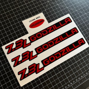 Set of (3)gel-coated 7.3L GODZILLA Badge Ford Super Duty Tremor F250 ...