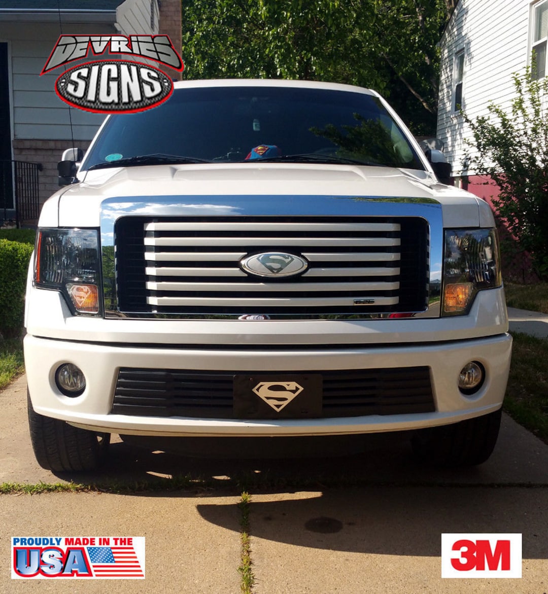 Gel Coated Superman Ford Emblem Overlays 3M™ F-150 Super Duty & Other ...