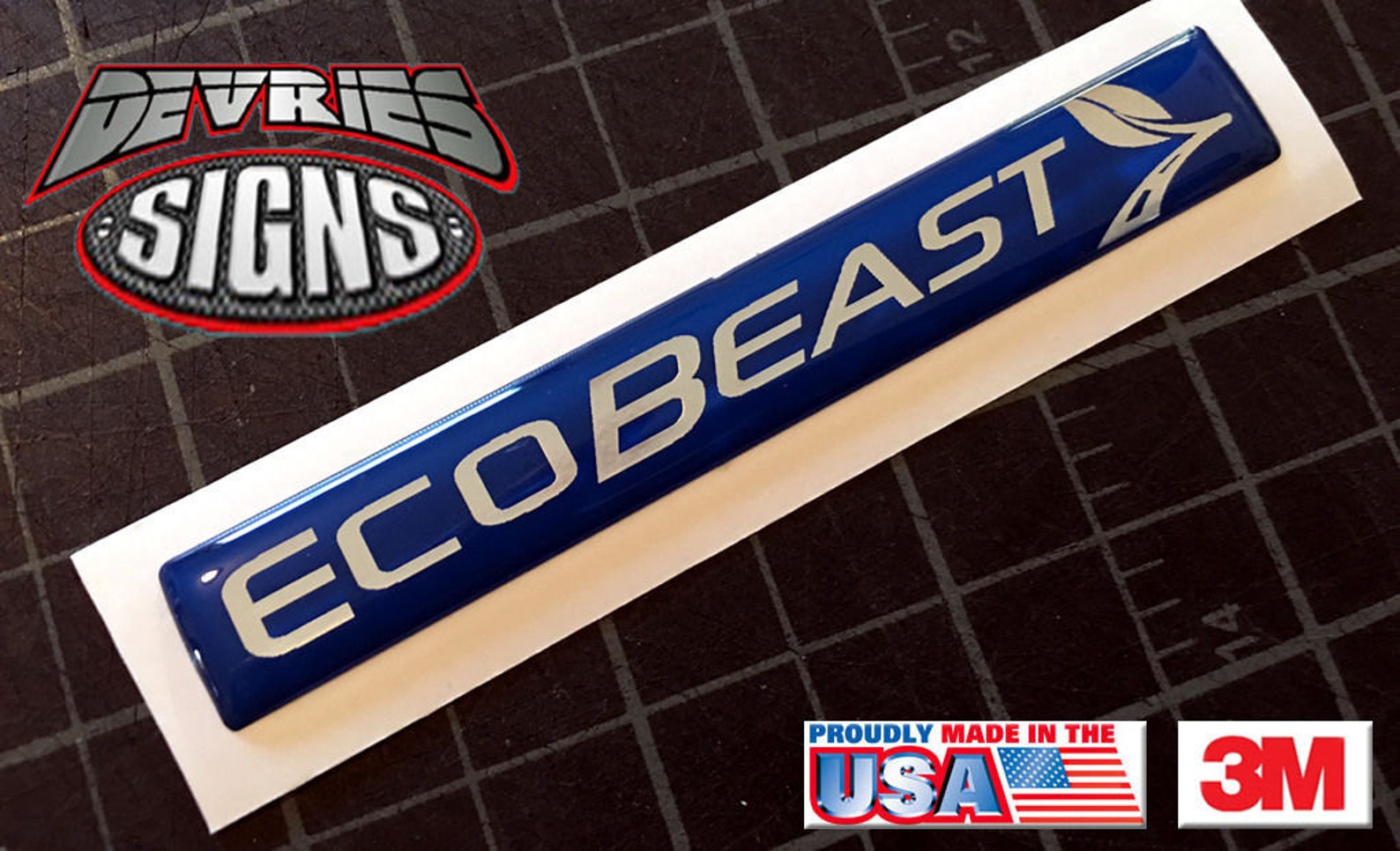 Gel Coated domed FORD ECOBEAST Emblem Overlays Ecoboost Eco Boost ...