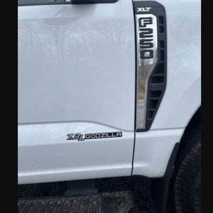 Set of (3)gel-coated 7.3L GODZILLA Badge Ford Super Duty Tremor F250 ...