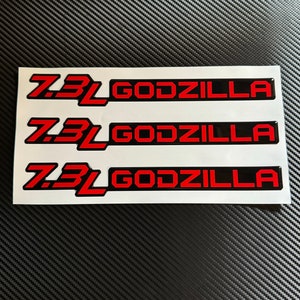 Set of (3)gel-coated 7.3L GODZILLA Badge Ford Super Duty Tremor F250 ...