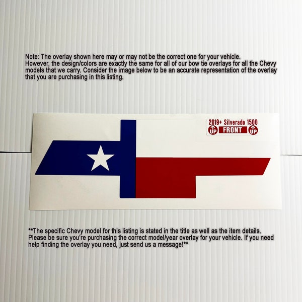 Chevy Emblem Flag Overlay - Etsy