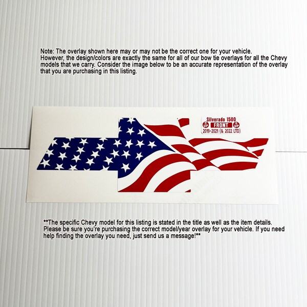 American Flag Chevy Overlay - Etsy