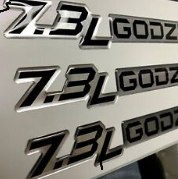 1 Gel-coated 7.3L GODZILLA Badge Ford Super Duty Tremor F250 Black on ...