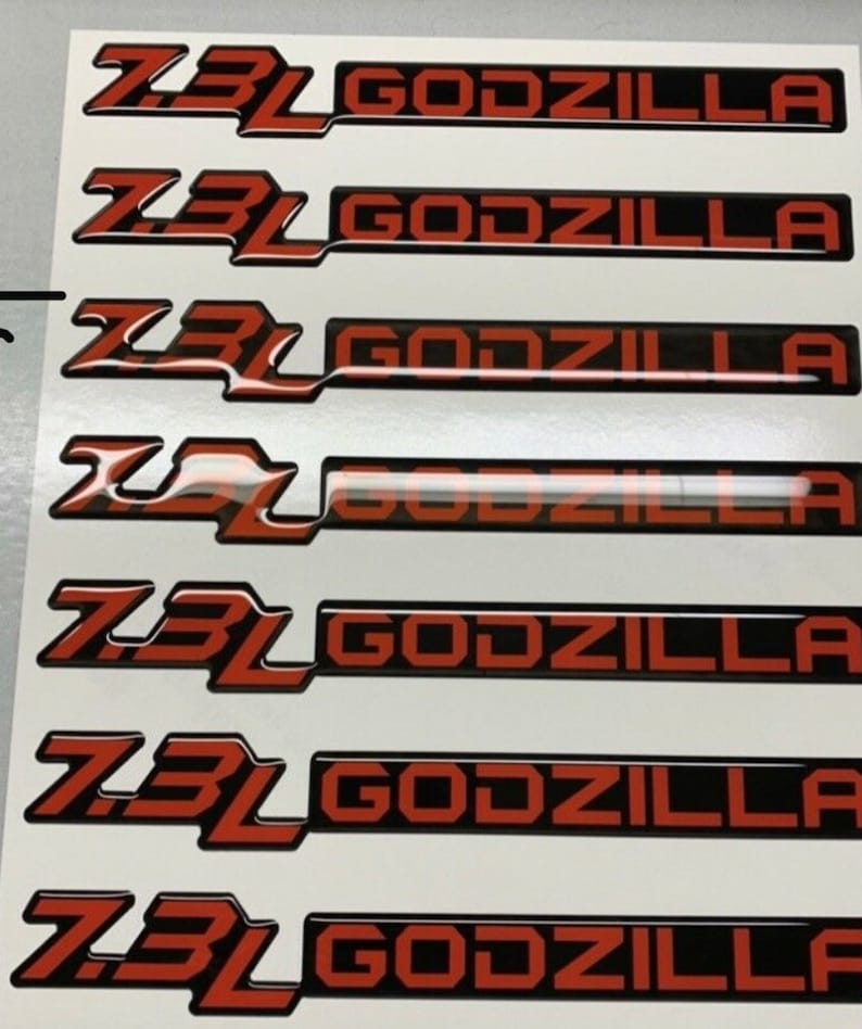 1 Coated 7.3L GODZILLA Badge Ford Super Duty Tremor F250 (MULTIPLE ...