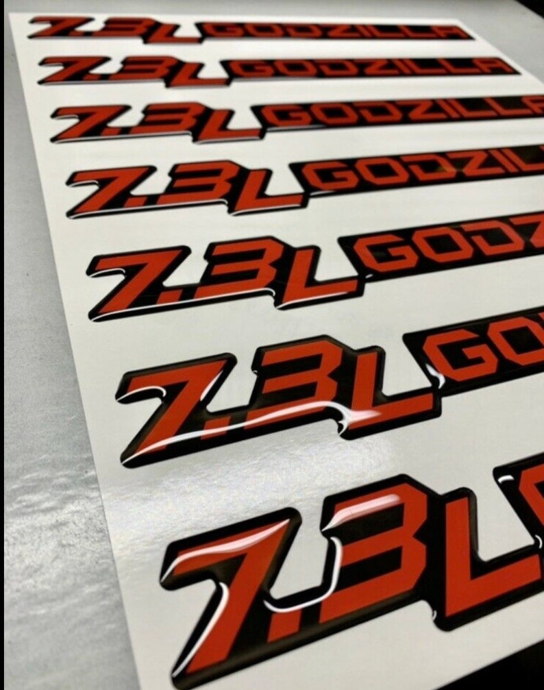 1 Coated 7.3L GODZILLA Badge Ford Super Duty Tremor F250 Red - Etsy