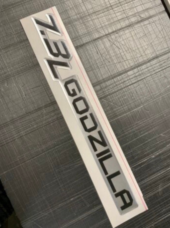 1 Gel-coated 7.3L GODZILLA Badge Ford Super Duty Tremor F250 Black on ...