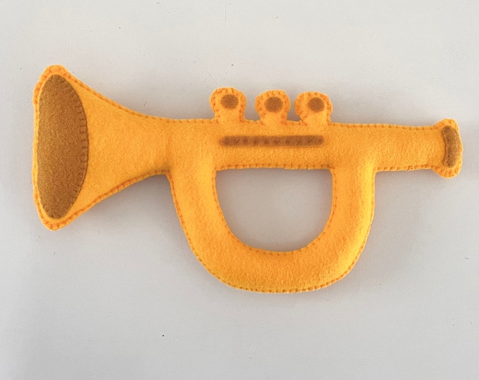 Toy Trumpet, Felt Toys, Toy Instruments, Stuffed Trumpet, Plush Trumpet ...