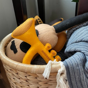 Toy Trumpet, Felt Toys, Toy Instruments, Stuffed Trumpet, Plush Trumpet ...