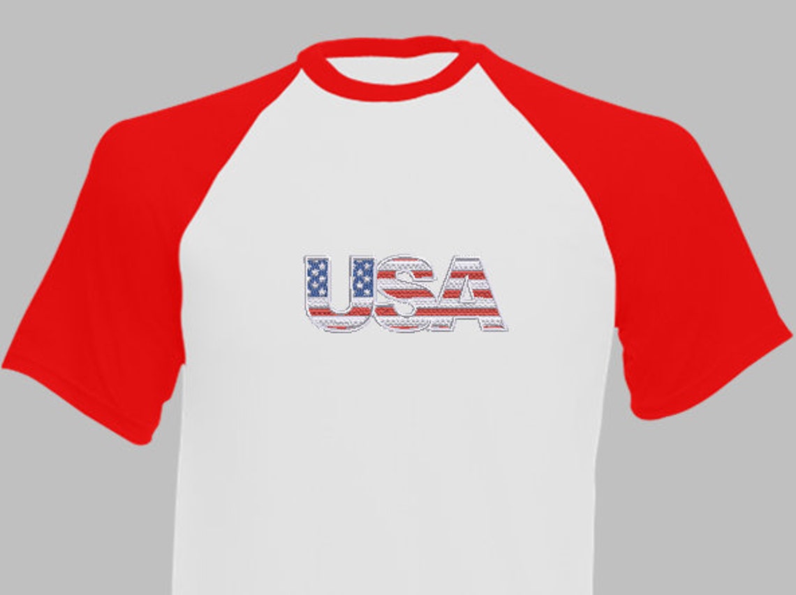 USA Embroidery Design, USA Flag Digital Embroidery File, Patriotic ...