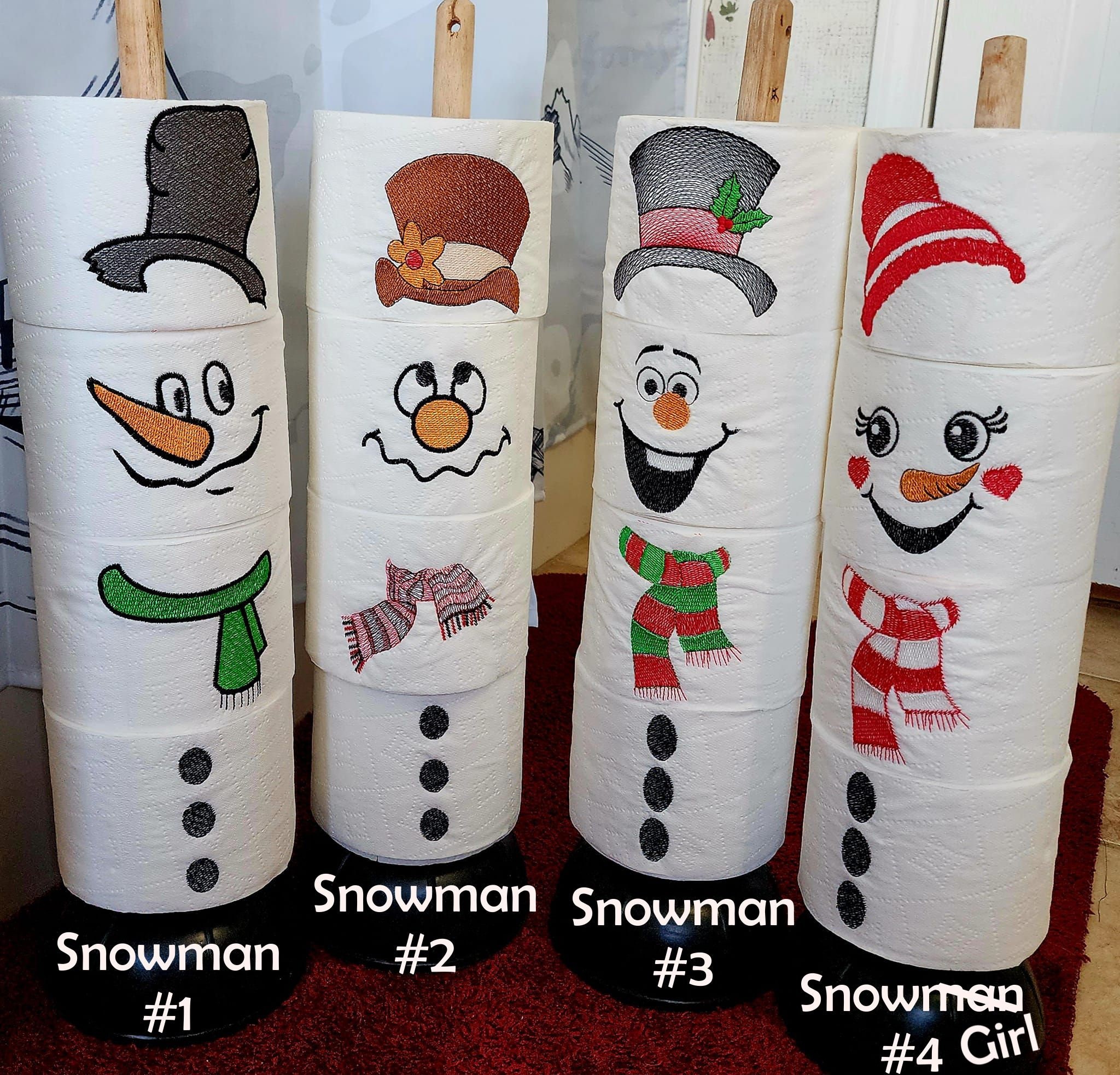 Cute Embroidery Design for Stackable Snowman Girl 4 of 4 - Etsy