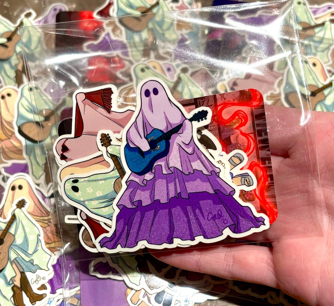 Haunted Eras Sticker Pack | 10 Spooky Ghost Cute Music Inspired Vinyl ...