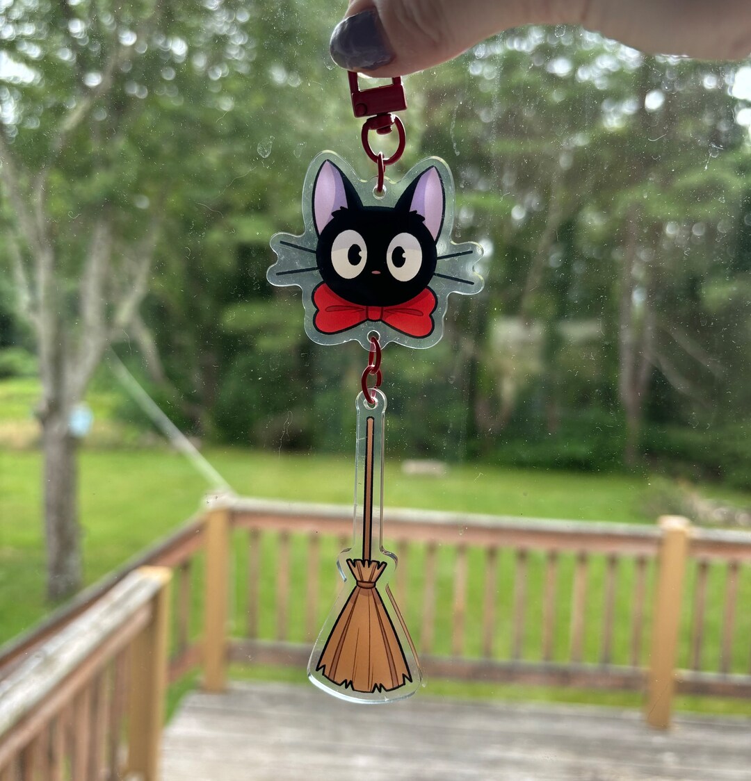 The Witch’s Familiar - Acrylic Double Sided Keychain With Attached ...