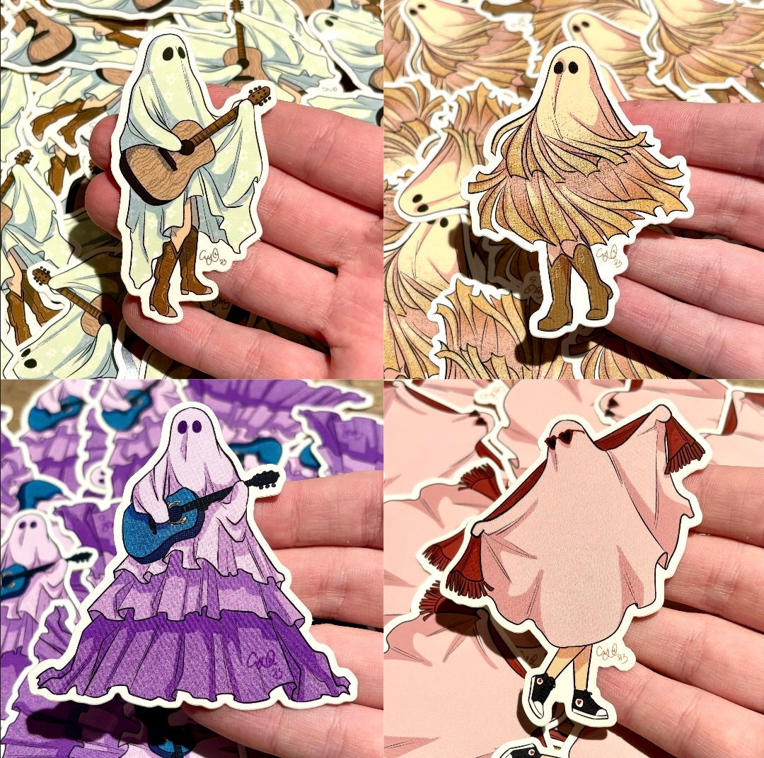 Haunted Eras Tour Sticker Pack Spooky Cute Music Inspired Vinyl ...