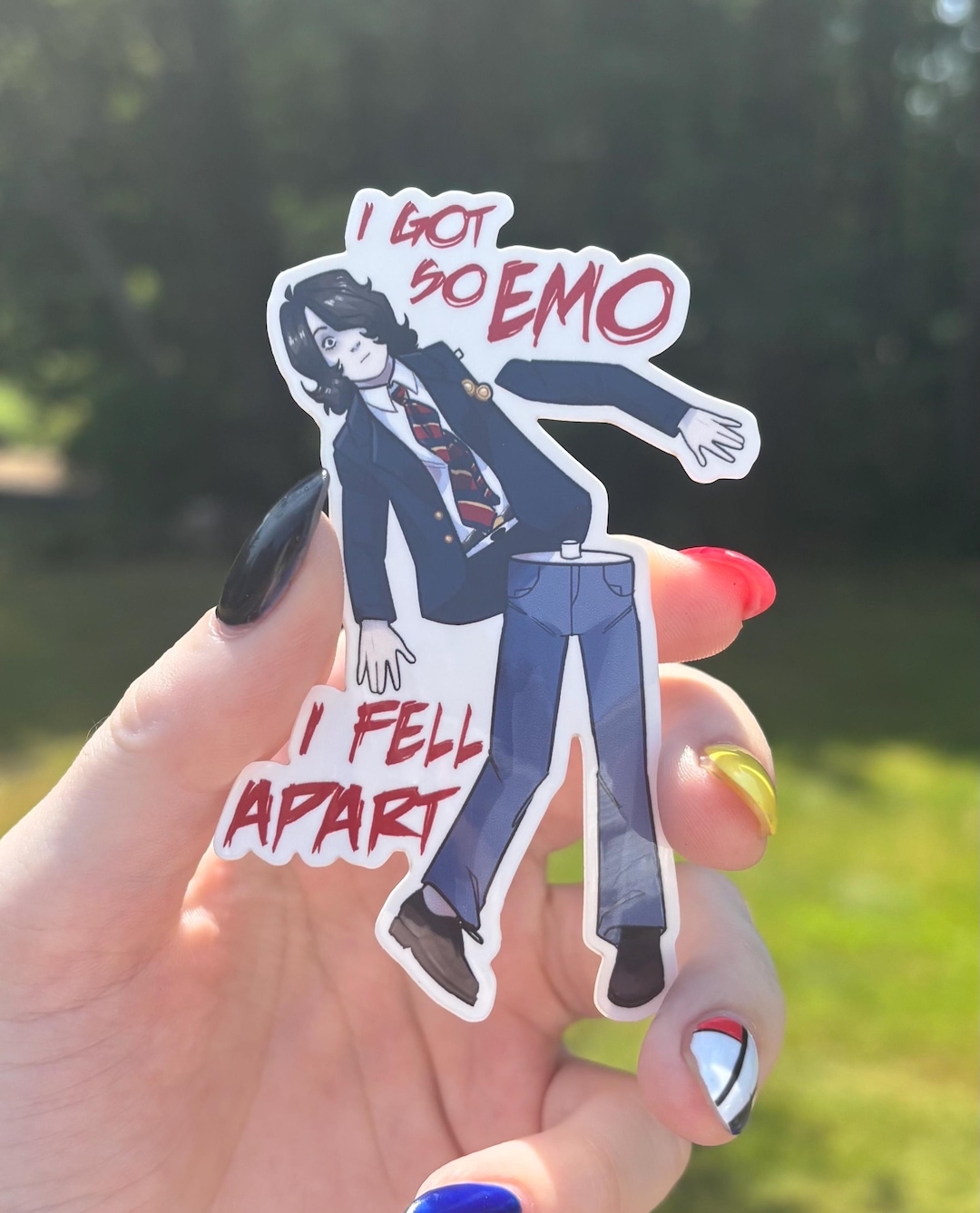 I Got so Emo I Fell Apart - Punk Music Inspired Vinyl Sticker, Laptop ...