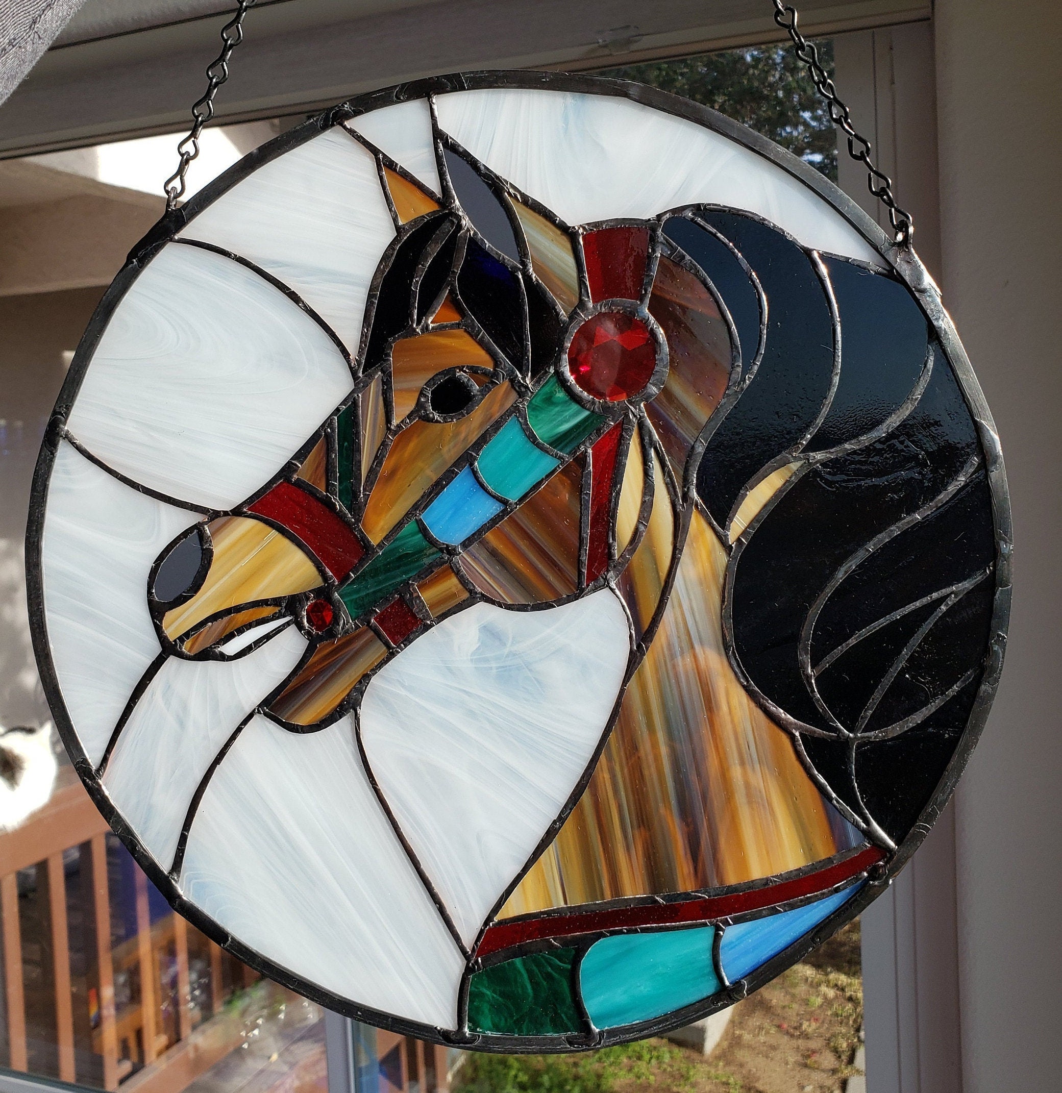 Stained Glass Bay Carousel Horse - Etsy