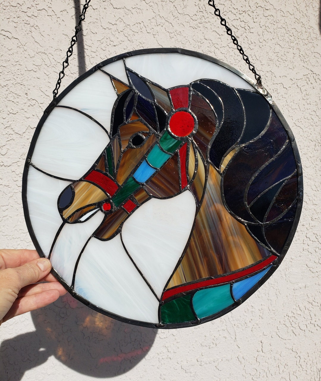 Stained Glass Bay Carousel Horse - Etsy